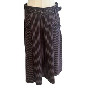 Tommy Hilfiger | Skirts | Tommy Hilfiger Cotton Belted Striped Midi ...